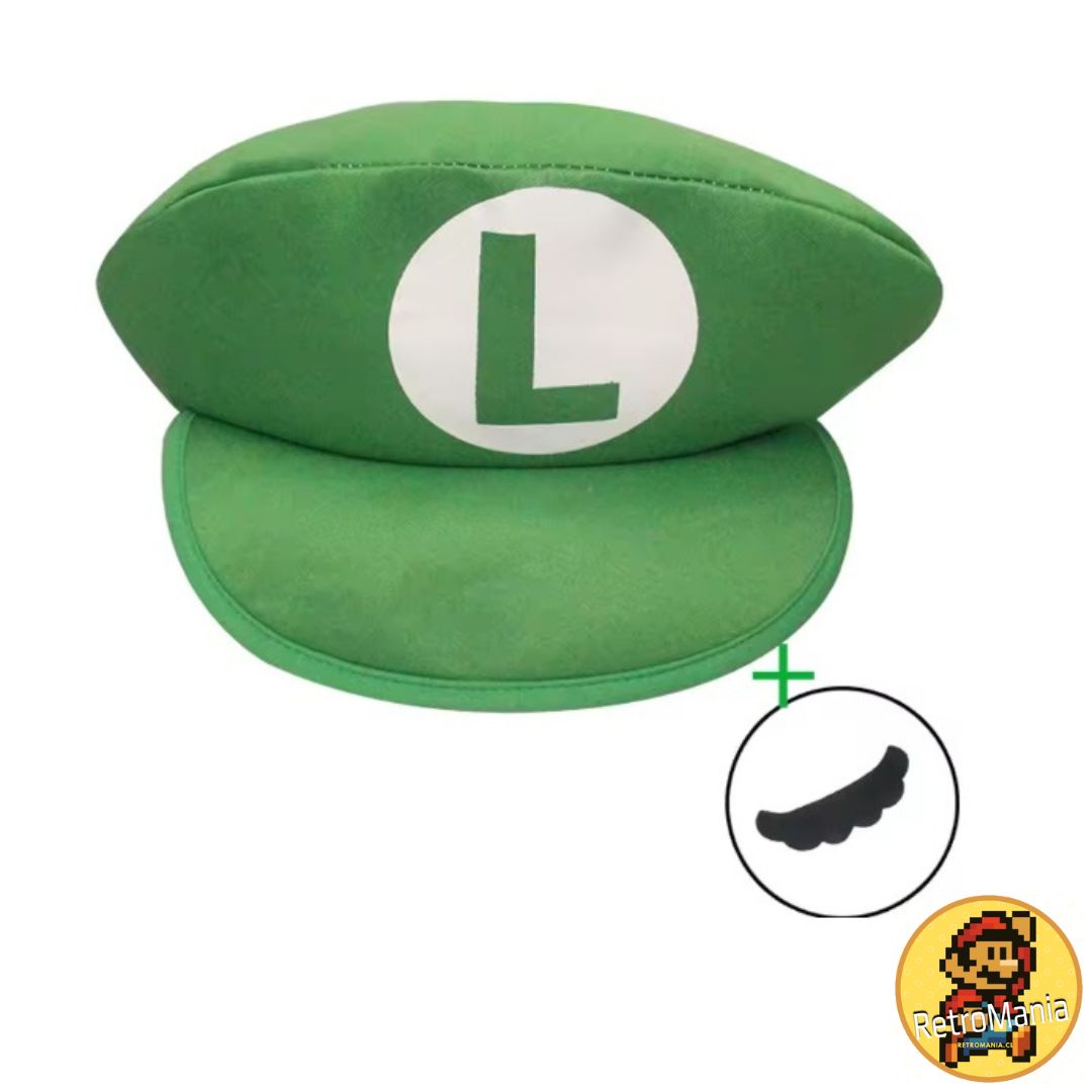 Gorro Mario Bros – Luigi con bigote de regalo – Retromania